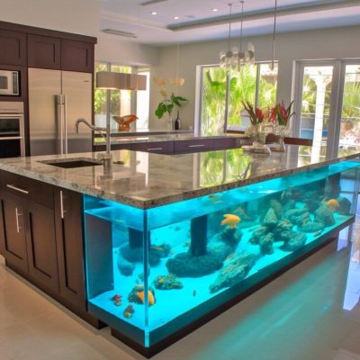 Aquarium Kitchen Island: Dive into Culinary Bliss with Underwater Elegance