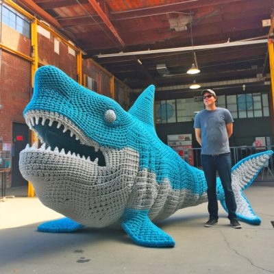 Experience the Marvel of Giant Life-Size Crochet Animals