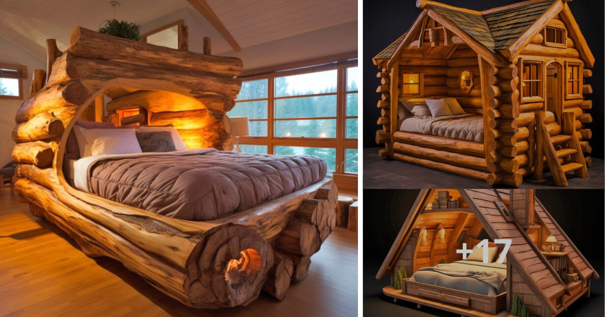 Indulge in a Rustic Getaway as You Slumber with These Cabin Shaped Beds