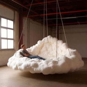 These giant cloud-shaped loungers take your nap to a whole new level