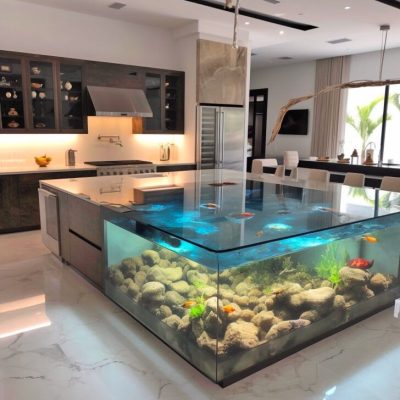 Aquarium Kitchen Island: Dive into Culinary Bliss with Underwater Elegance