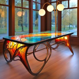 Illuminate Your Workspace with These Gorgeous Stained Glass Desks