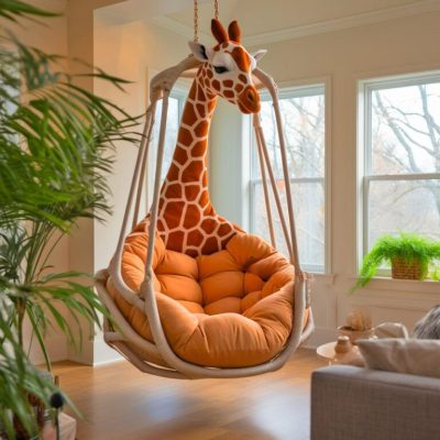 These animal hanging chairs let you swing like you're in the wild