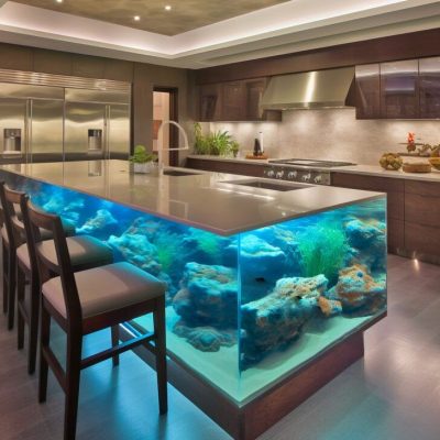 Aquarium Kitchen Island: Dive into Culinary Bliss with Underwater Elegance