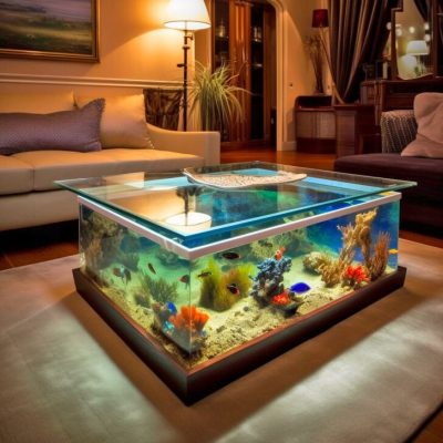 Aquarium Coffee Table: Dive into Tranquility with Underwater Elegance