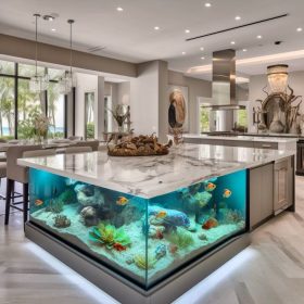 Aquarium Kitchen Island: Dive into Culinary Bliss with Underwater Elegance