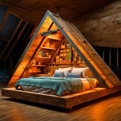 Indulge in a Rustic Getaway as You Slumber with These Cabin Shaped Beds