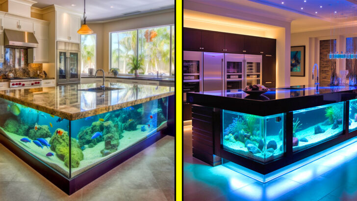 Aquarium Kitchen Island: Dive into Culinary Bliss with Underwater Elegance