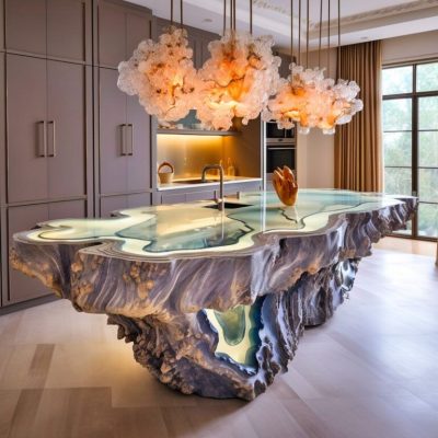 Discover Unprecedented Luxury with Geode and Epoxy Kitchen Islands