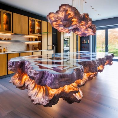 Discover Unprecedented Luxury with Geode and Epoxy Kitchen Islands