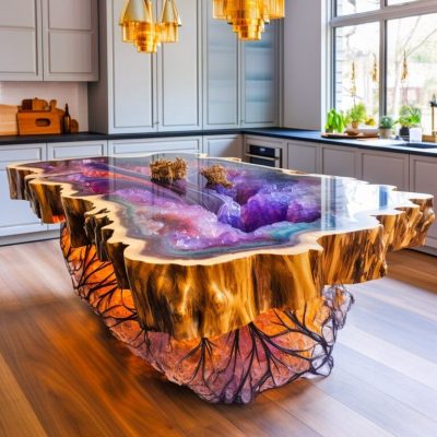 Discover Unprecedented Luxury with Geode and Epoxy Kitchen Islands