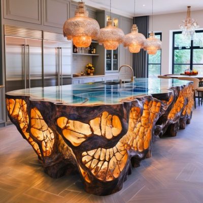 Discover Unprecedented Luxury with Geode and Epoxy Kitchen Islands