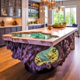 Discover Unprecedented Luxury with Geode and Epoxy Kitchen Islands