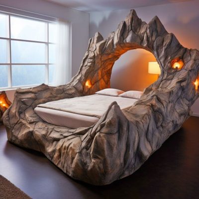 Sleep like a Stone-Age king or queen with these cave bed frames that ...