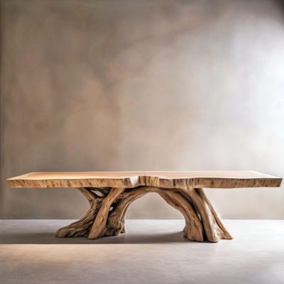 Rooted in Exquisite Design: Wooden Tree-Shaped Dining Tables