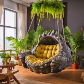Swing Your Kids into the Jurassic Age with Hanging Dinosaur Loungers!