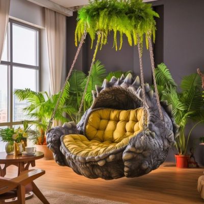 Swing Your Kids into the Jurassic Age with Hanging Dinosaur Loungers!
