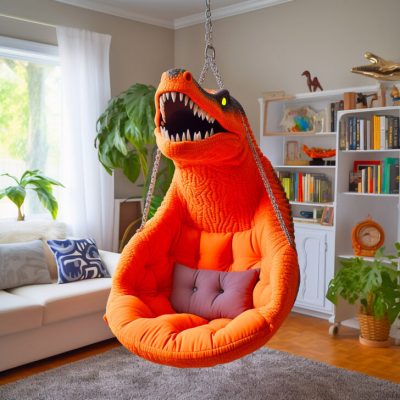 Swing Your Kids into the Jurassic Age with Hanging Dinosaur Loungers!