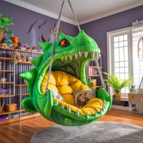 Swing Your Kids into the Jurassic Age with Hanging Dinosaur Loungers!