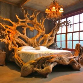 Masterful Artistry Embedded in the Craftsmanship of Oversized Tree Beds