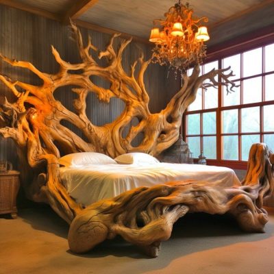 Masterful Artistry Embedded in the Craftsmanship of Oversized Tree Beds