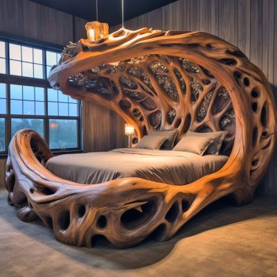 Masterful Artistry Embedded in the Craftsmanship of Oversized Tree Beds
