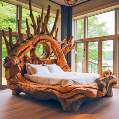 Masterful Artistry Embedded in the Craftsmanship of Oversized Tree Beds