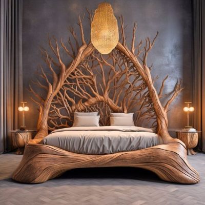 Masterful Artistry Embedded in the Craftsmanship of Oversized Tree Beds