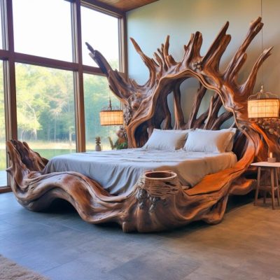 Masterful Artistry Embedded in the Craftsmanship of Oversized Tree Beds