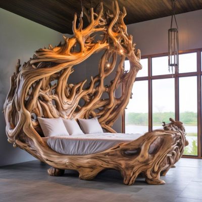Masterful Artistry Embedded in the Craftsmanship of Oversized Tree Beds