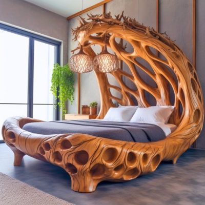 Masterful Artistry Embedded in the Craftsmanship of Oversized Tree Beds