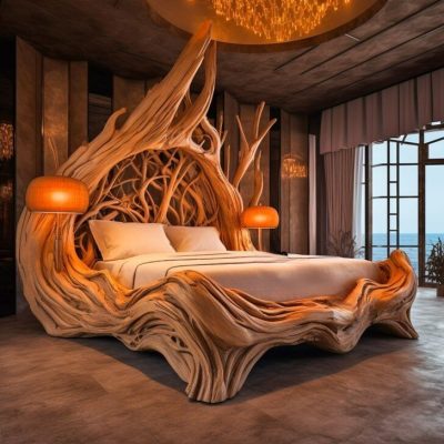 Masterful Artistry Embedded in the Craftsmanship of Oversized Tree Beds