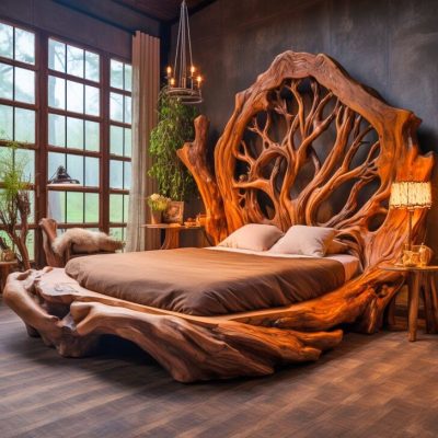 Masterful Artistry Embedded in the Craftsmanship of Oversized Tree Beds