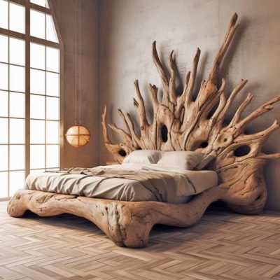 Masterful Artistry Embedded in the Craftsmanship of Oversized Tree Beds
