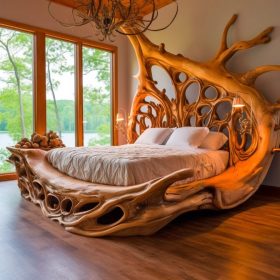 Masterful Artistry Embedded in the Craftsmanship of Oversized Tree Beds