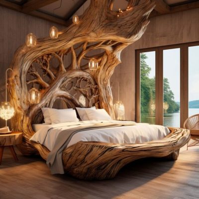 Masterful Artistry Embedded in the Craftsmanship of Oversized Tree Beds
