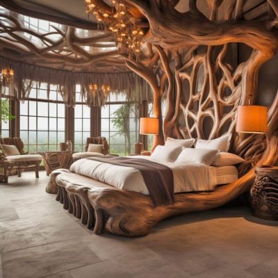 Masterful Artistry Embedded in the Craftsmanship of Oversized Tree Beds