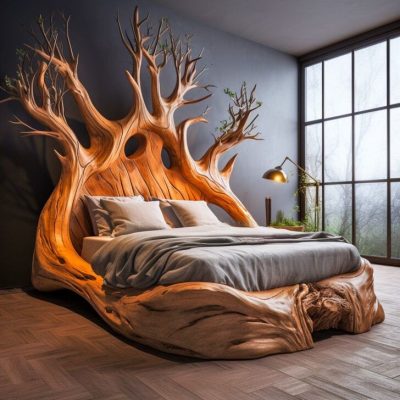 Masterful Artistry Embedded in the Craftsmanship of Oversized Tree Beds