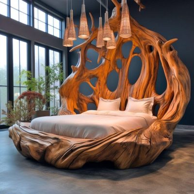 Masterful Artistry Embedded in the Craftsmanship of Oversized Tree Beds