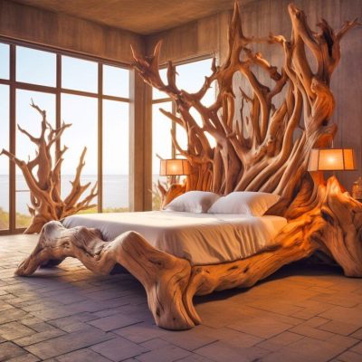 Masterful Artistry Embedded in the Craftsmanship of Oversized Tree Beds