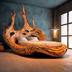 Masterful Artistry Embedded in the Craftsmanship of Oversized Tree Beds