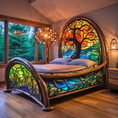 Stained Glass Tree of Life Beds: Transforming Bedrooms with Forest ...