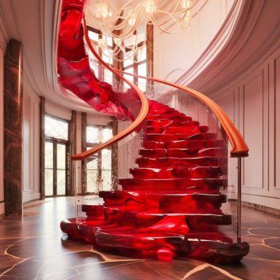 Exceptional Staircases Crafted from Live Edge Wood and Epoxy, Elevating ...