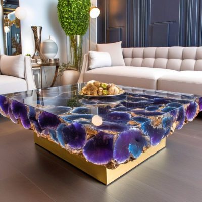 Stunningly Giant Geode Coffee Tables: Beauty Meets Heft!