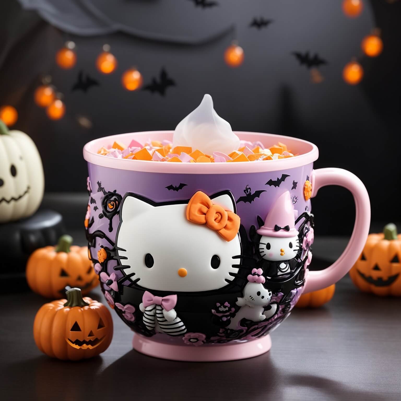 Hello Kitty Halloween Mug: Sipping Spooktacular Charm!