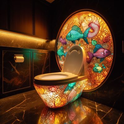 Transforming Your Bathroom with Animal-Inspired Stained Glass Toilets ...