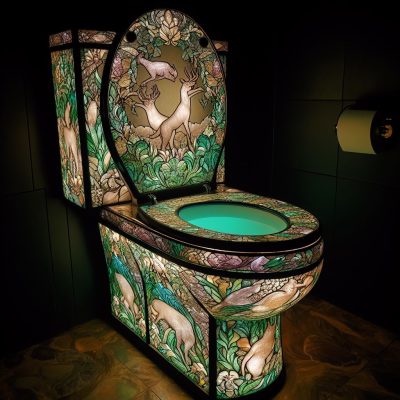 Transforming Your Bathroom with Animal-Inspired Stained Glass Toilets ...