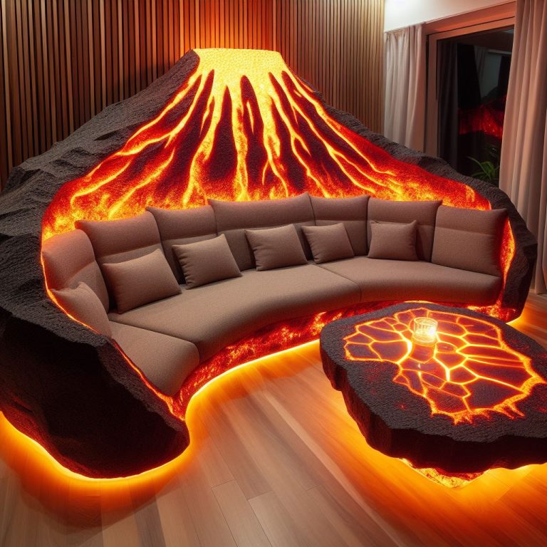 Can the Volcanoic Sofa Erupt with fiery beauty and set your Room aglow ...