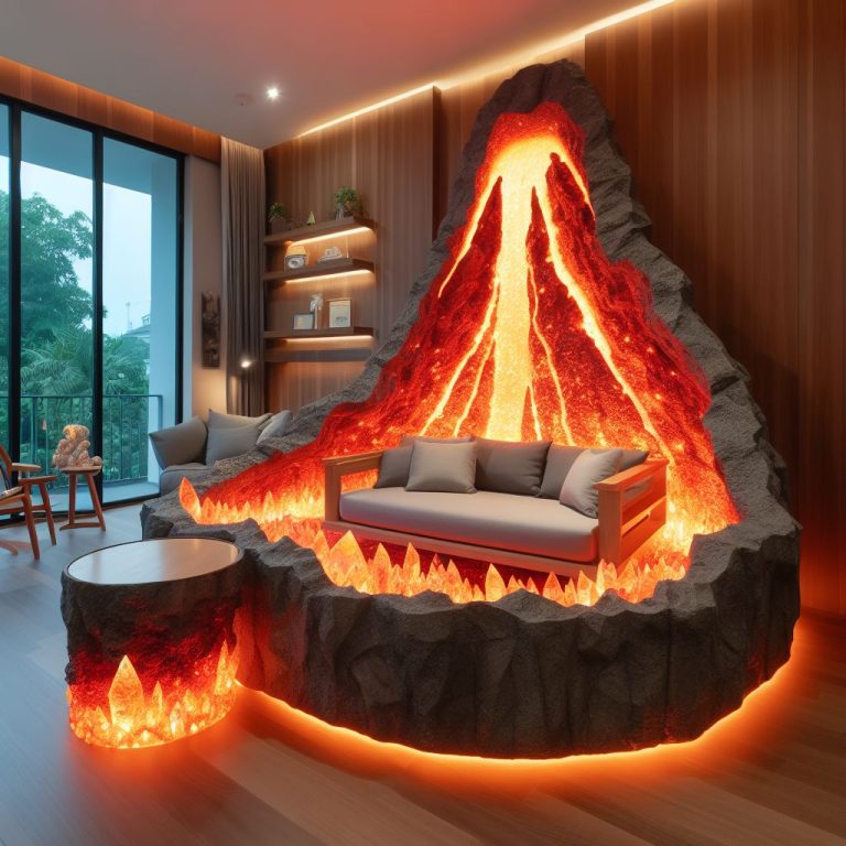Can the Volcanoic Sofa Erupt with fiery beauty and set your Room aglow ...