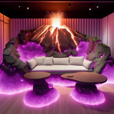 Can the Volcanoic Sofa Erupt with fiery beauty and set your Room aglow ...